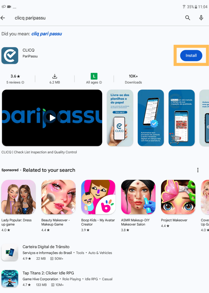 How to install the CLICQ Application?