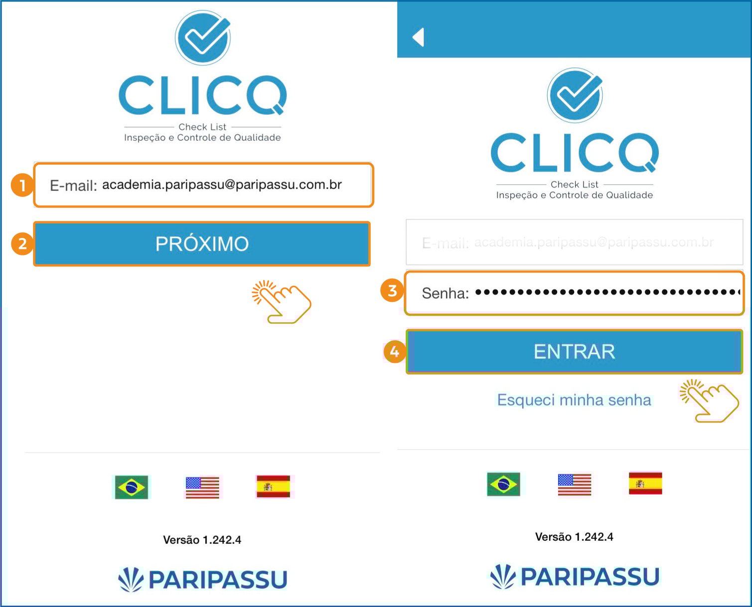 Como acessar e sincronizar o aplicativo CLICQ?