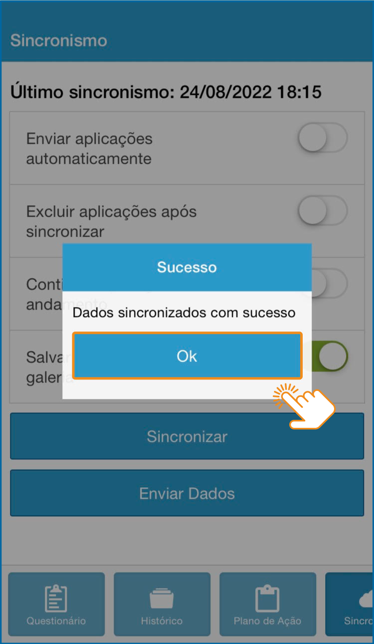 Como acessar e sincronizar o aplicativo CLICQ?